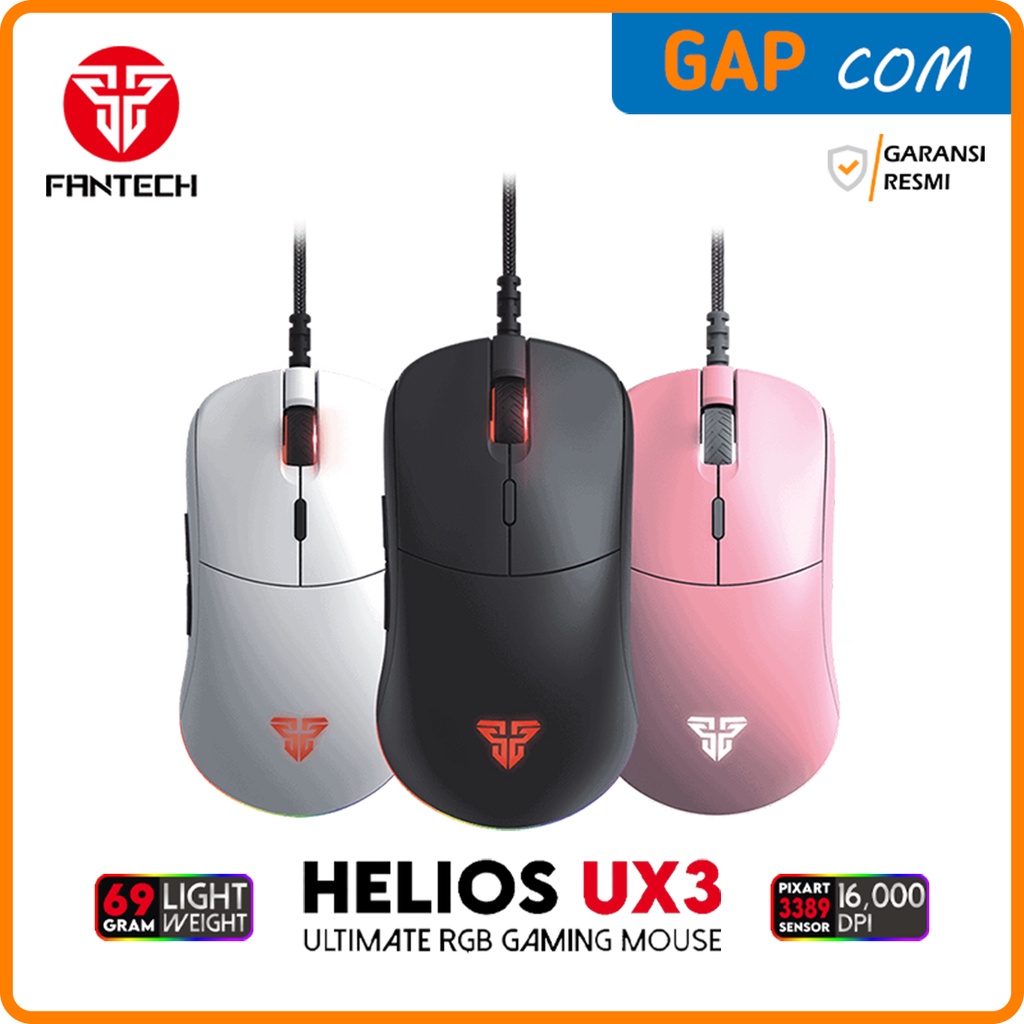 Jual Mouse Gaming Fantech UX3 Helios Ultimate RGB Gaming Mouse Macro ...