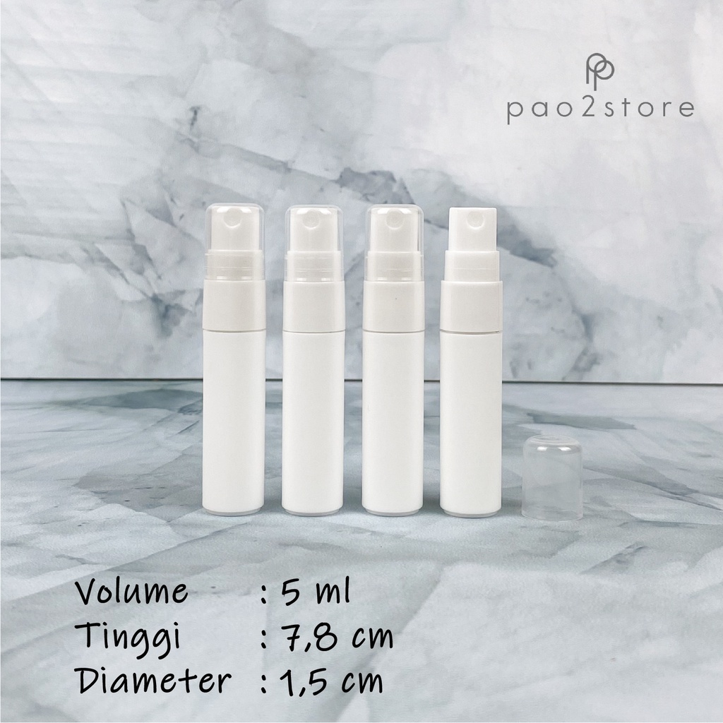 Jual Botol Pen Spray 5ml Plastik (PP) - Putih Doff Refillable Isi Ulang ...