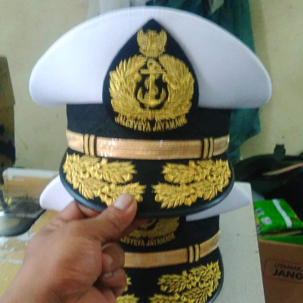 Jual Topi Pet PATI TNI AL Perwira Tinggi Angkatan Laut PDU PDH Utama ...