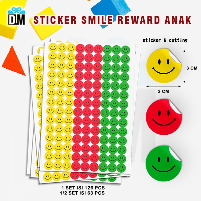 Jual Sticker Smile Reward Chart Kids Stiker Anak Warna Warni Hadiah ...