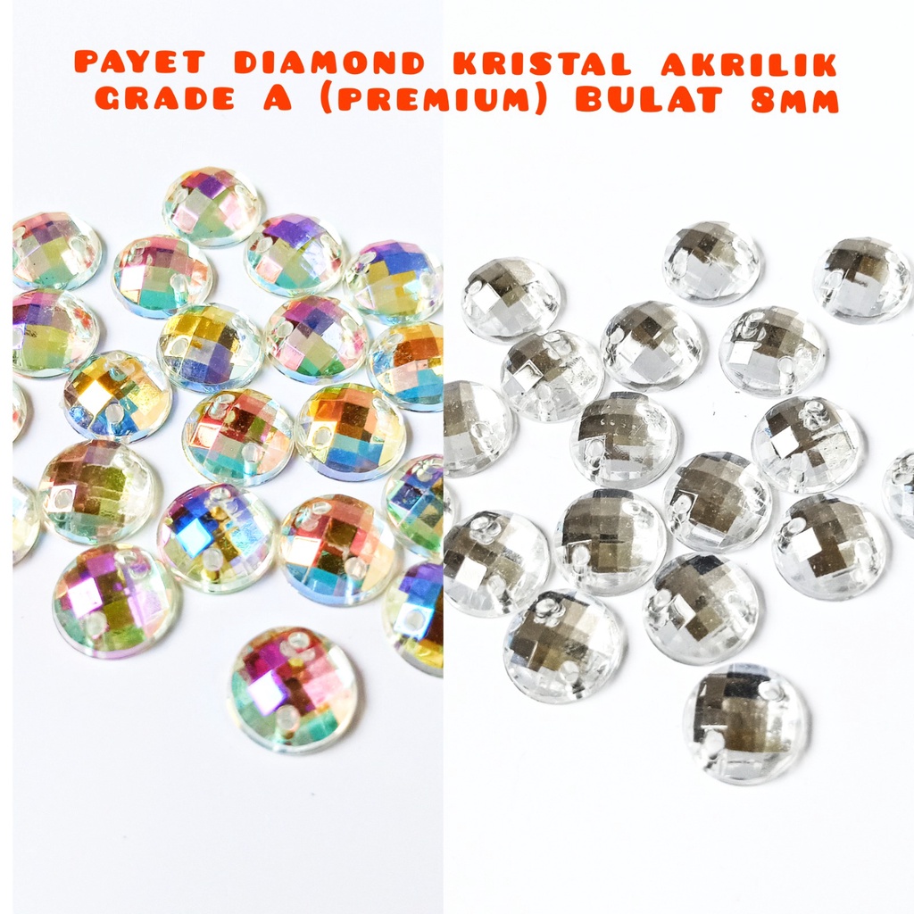 Jual payet/diamond/kristal/akrilik/Payet Jahit/grade A/premium/bulat ...