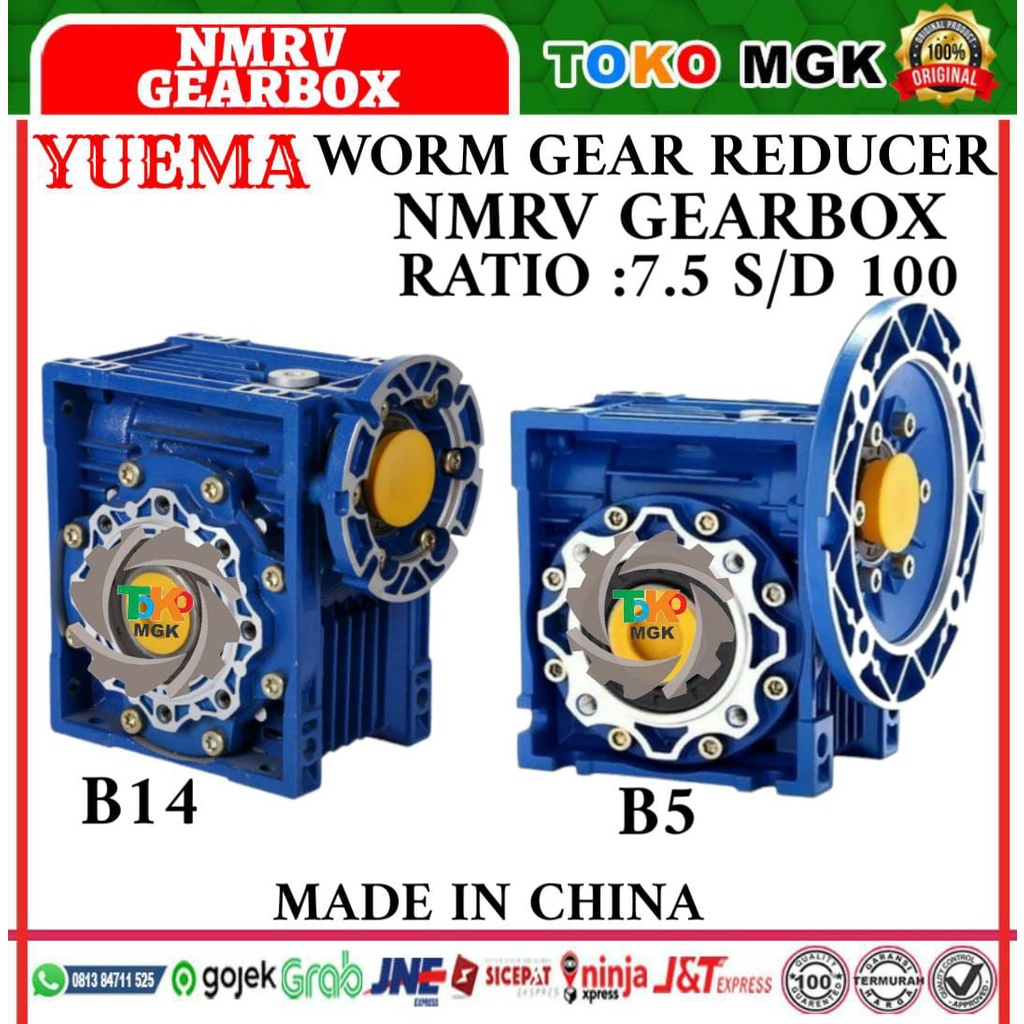Jual YUEMA NMRV 150 RATIO 1:7.5 s/d 1:100 GEARBOX HOLLOW SHAFT WORM GEAR | Shopee Indonesia