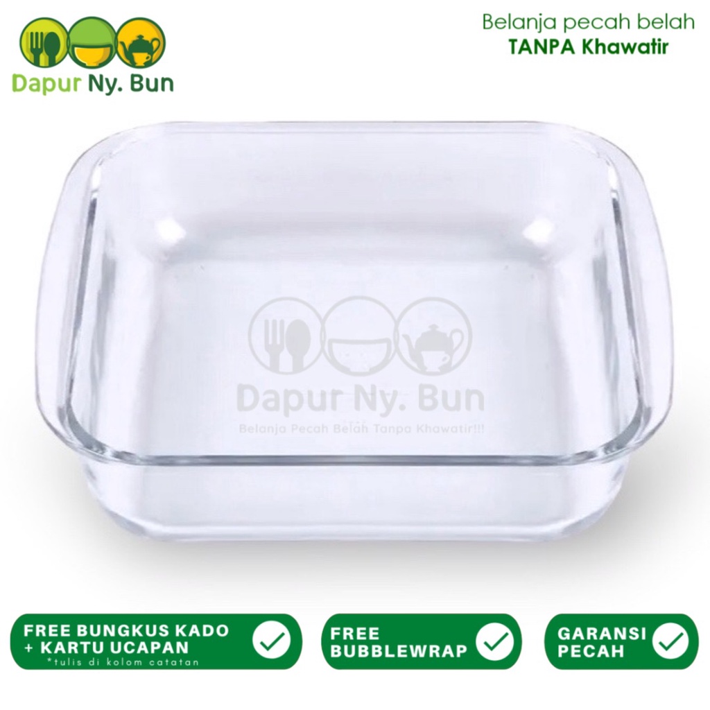 Jual Loyang Kaca Kecil Persegi Panjang Ukuran 1L / Borosilicate Glass ...