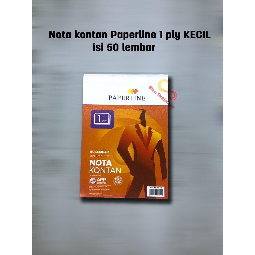 Jual Buku nota Paperline 1 ply KECIL Buku nota kontan 1 rangkap buku ...