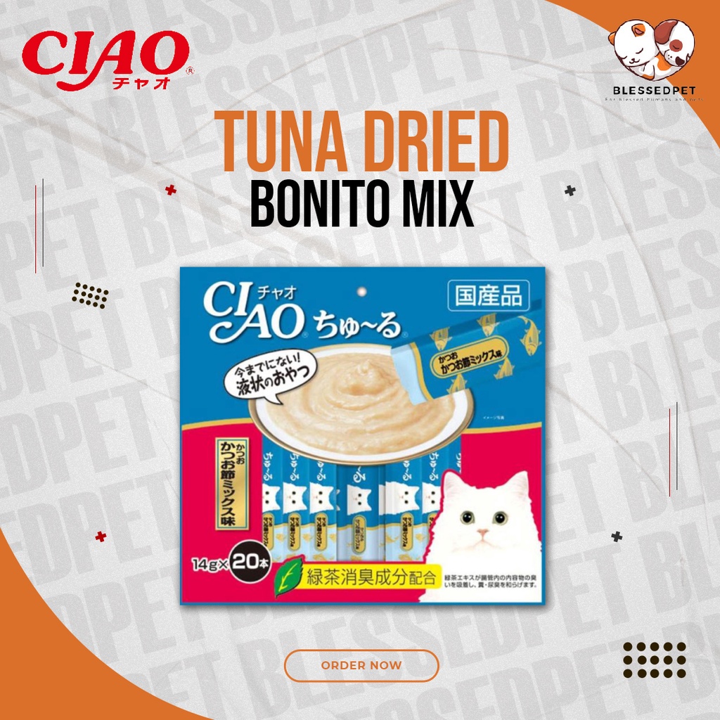 Jual CIAO Snack Kucing Liquid isi 20 x 14g All Varian | Shopee Indonesia