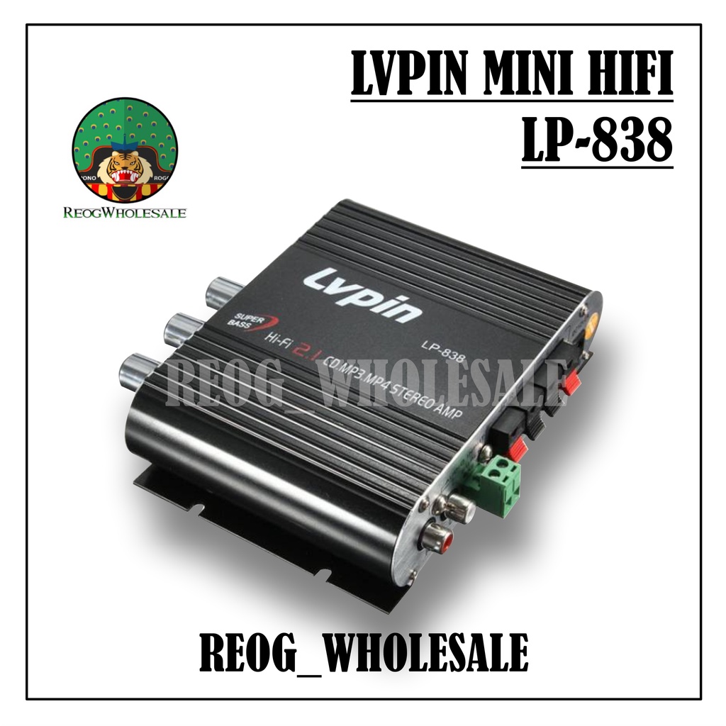 Jual Power Amplifier LVPIN Mini HiFi Stereo Ampli Treble Bass Booster ...