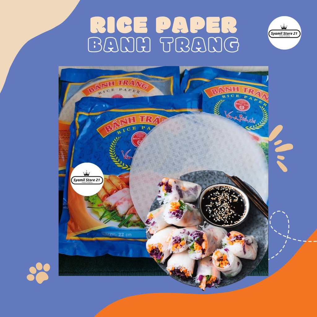 Jual Banh Trang Rice Papers 22Cm Kulit Lumpia Vietnam Rice Roll Spring ...