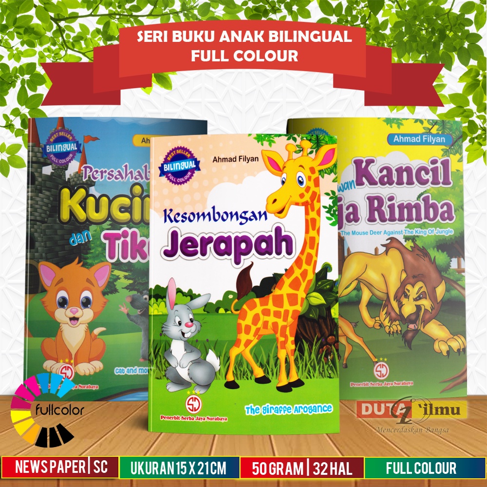 Jual Seri Buku Cerita Anak Murah Diskon - BILINGUAL Full Colour Lengkap ...