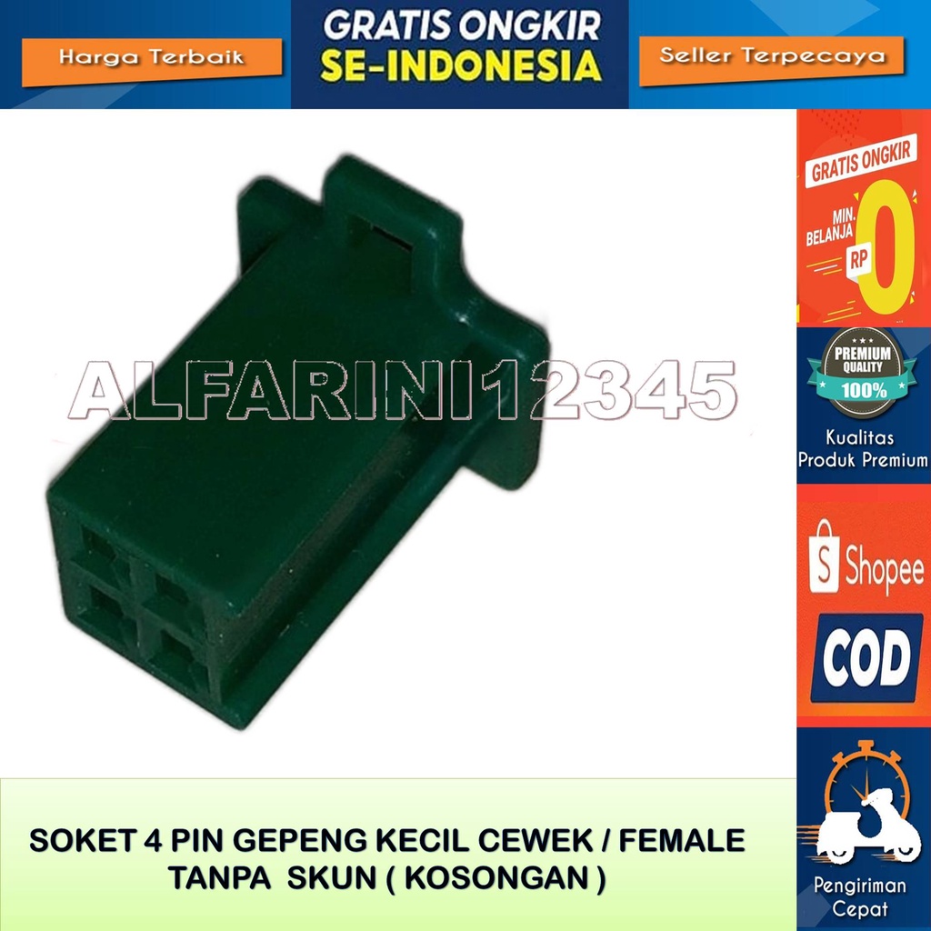 Jual Soket Kabel gepeng 4 Pin kecil Cewek Female Original Tanpa Skun ...