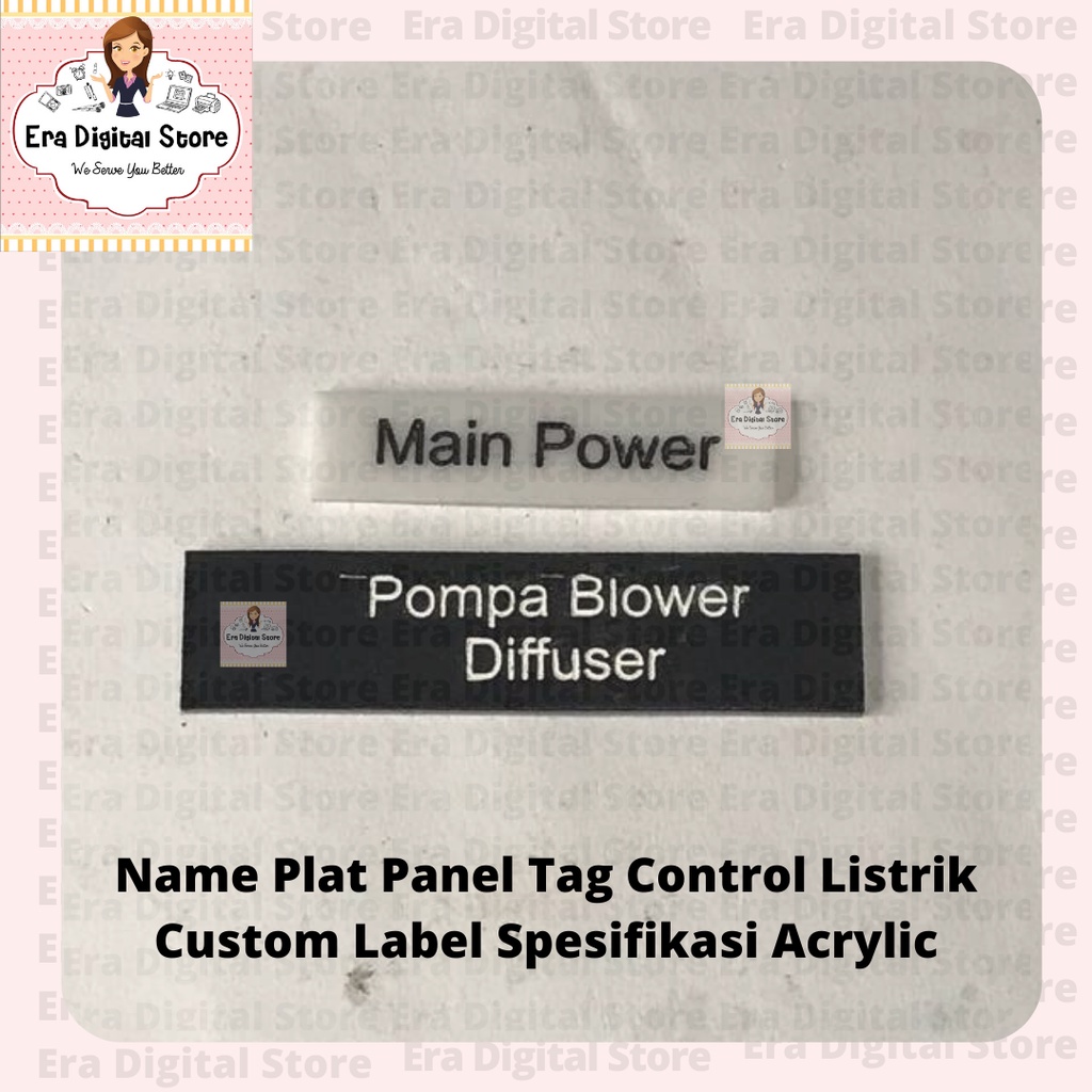 Jual Name Plat Panel Tag Control Listrik Custom Label Spesifikasi ...