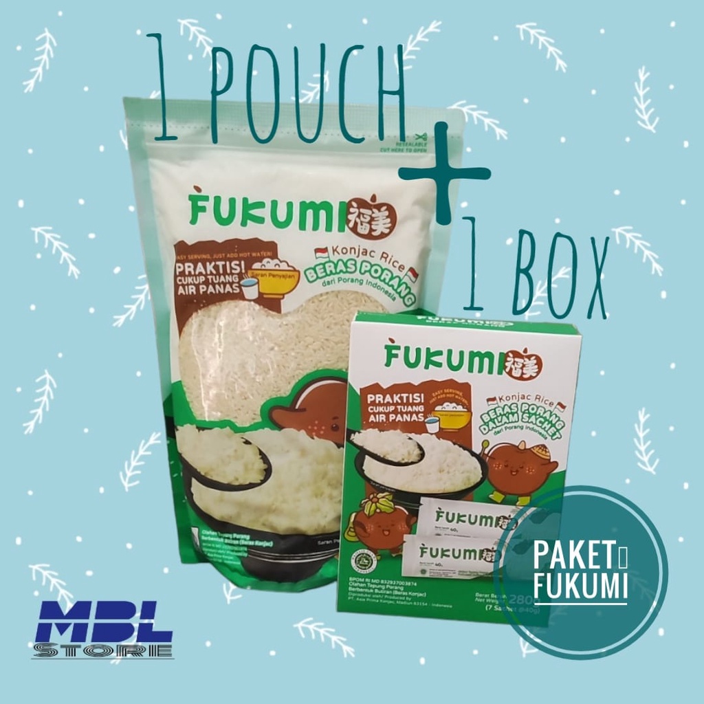 Jual Paket Fukumi beras porang 1 pouch 1 box isi 7 sachet | Shopee ...
