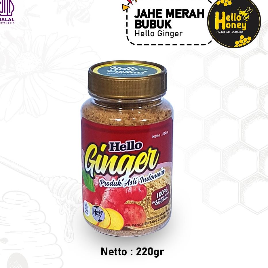 Jual Star 6.6 Hello Ginger - Jahe Merah Bubuk Asli 220 Gram - Red Ginger Powder | Shopee Indonesia