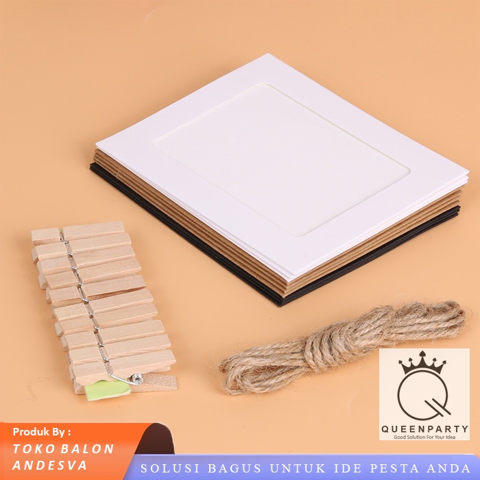 Jual Frame foto gantung warna warni / frame photo kertas / hanging foto ...