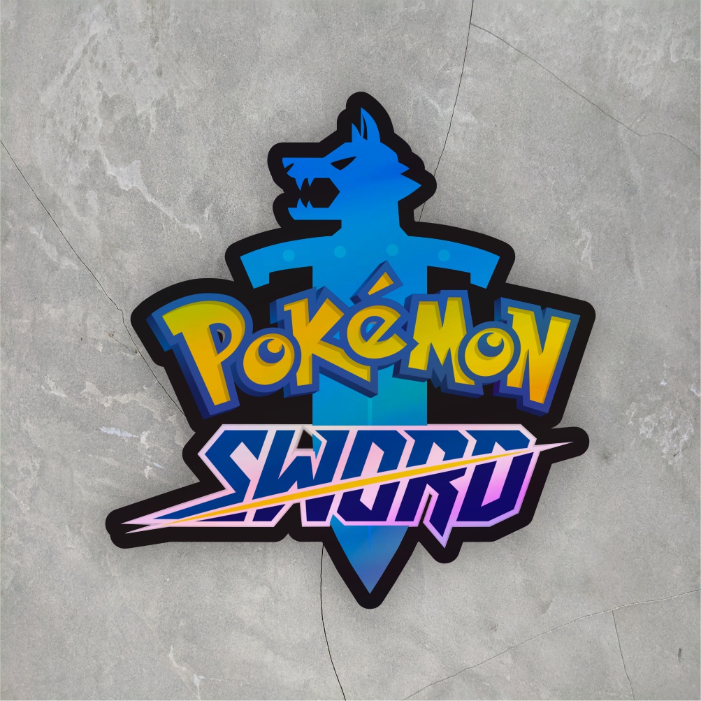 Jual Sticker Pokemon Sword Hologram ukuran 7 cm | Shopee Indonesia