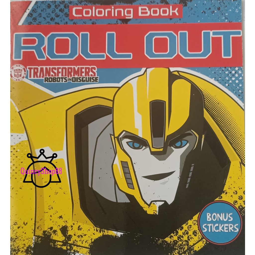 Jual Buku Mewarnai/Coloring Book Transformers " Roll Out"+ Bonus Stiker ...