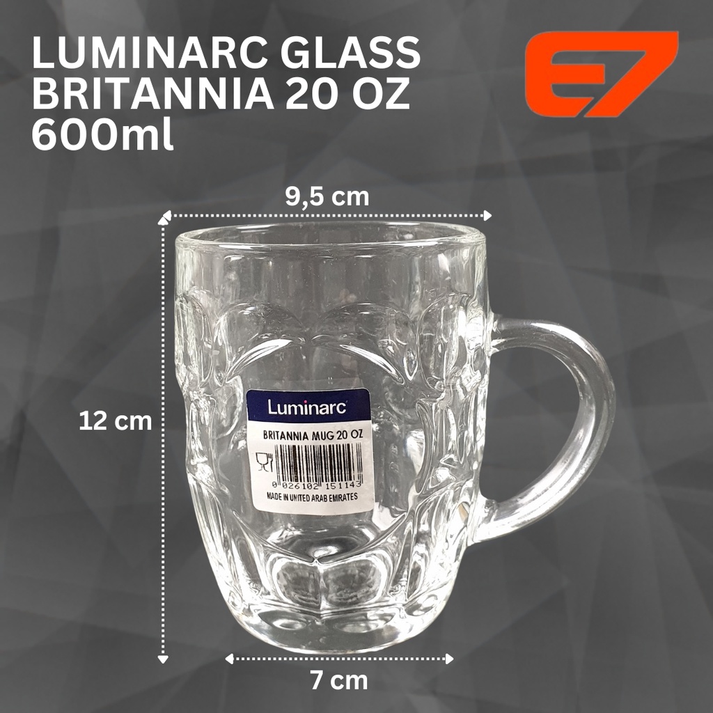 Jual Luminarc Gelas Beer Kaca Britannia Crystal - Gelas Cup Mug Kaca ...