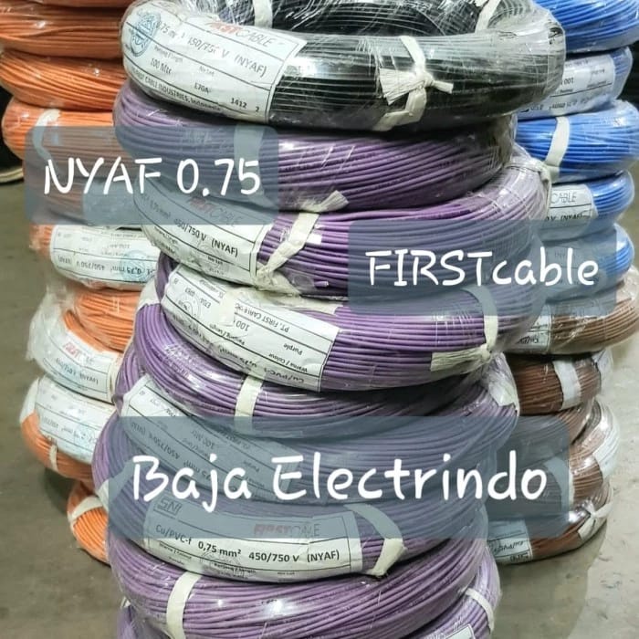 Jual Kabel Kontrol Serabut NYAF 0.75mm FIRST @100Mtr NYAF 0,75 mm 1 x 0.75 0,75mm | Shopee Indonesia