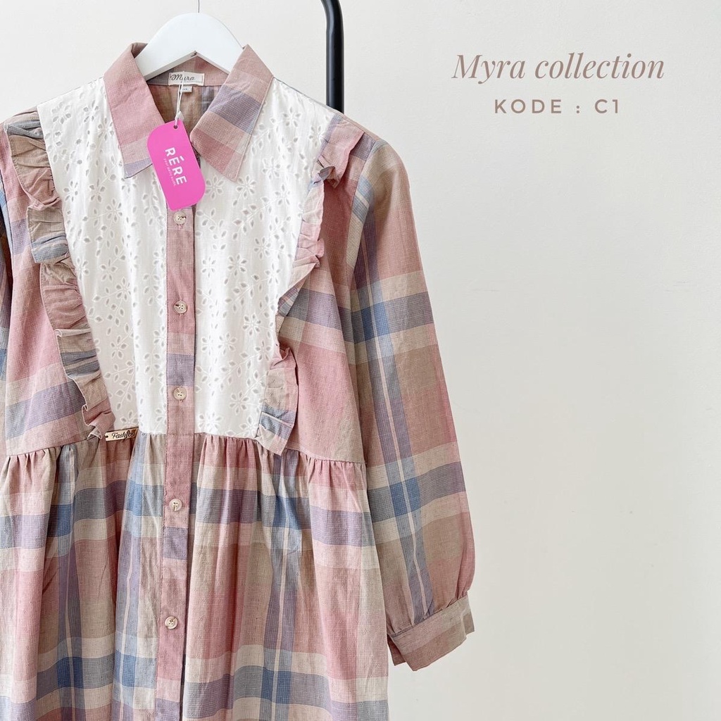 Jual Reresyhop Myra Dress Bahan Katun Triset Premium Dress Wanita ...