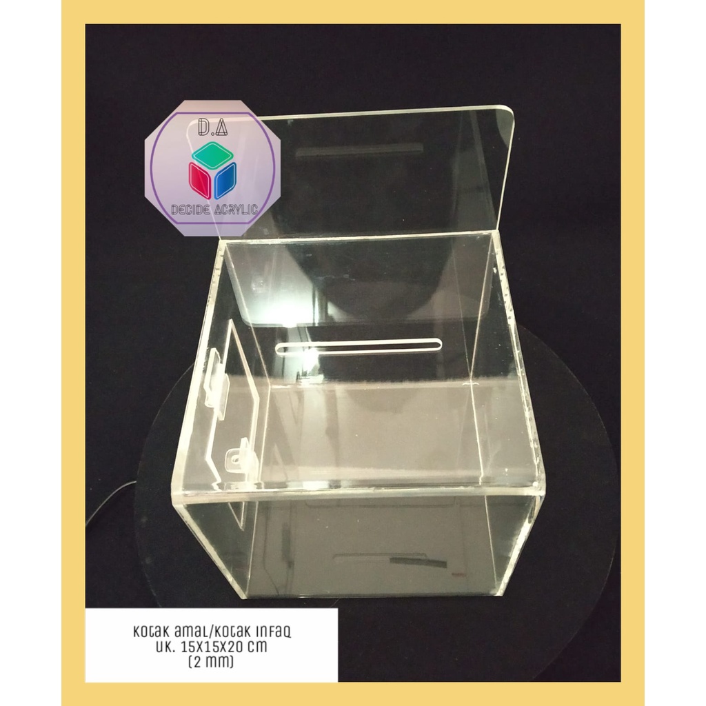Jual Akrilik Kotak Amal / Kotak Infaq Infak | Shopee Indonesia