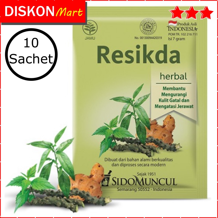 Jual JAMU RESIKDA SIDOMUNCUL 10 SACHET JAMU OBAT HERBAL GATAL KULIT ...