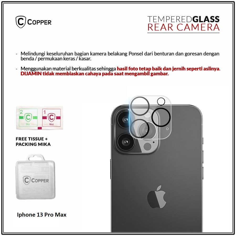 Jual iPhone 13 Pro Max - Copper Tempered Glass Kamera | Shopee Indonesia