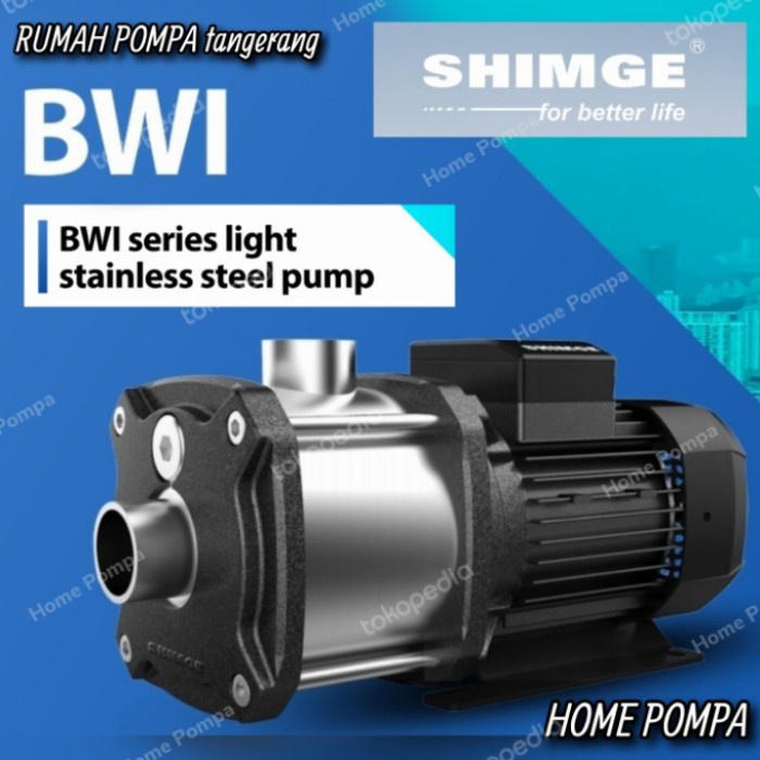 Jual Pompa multistage centrifugal stainless 0.5hp 1phase SHIMGE BWI 3-3 ...