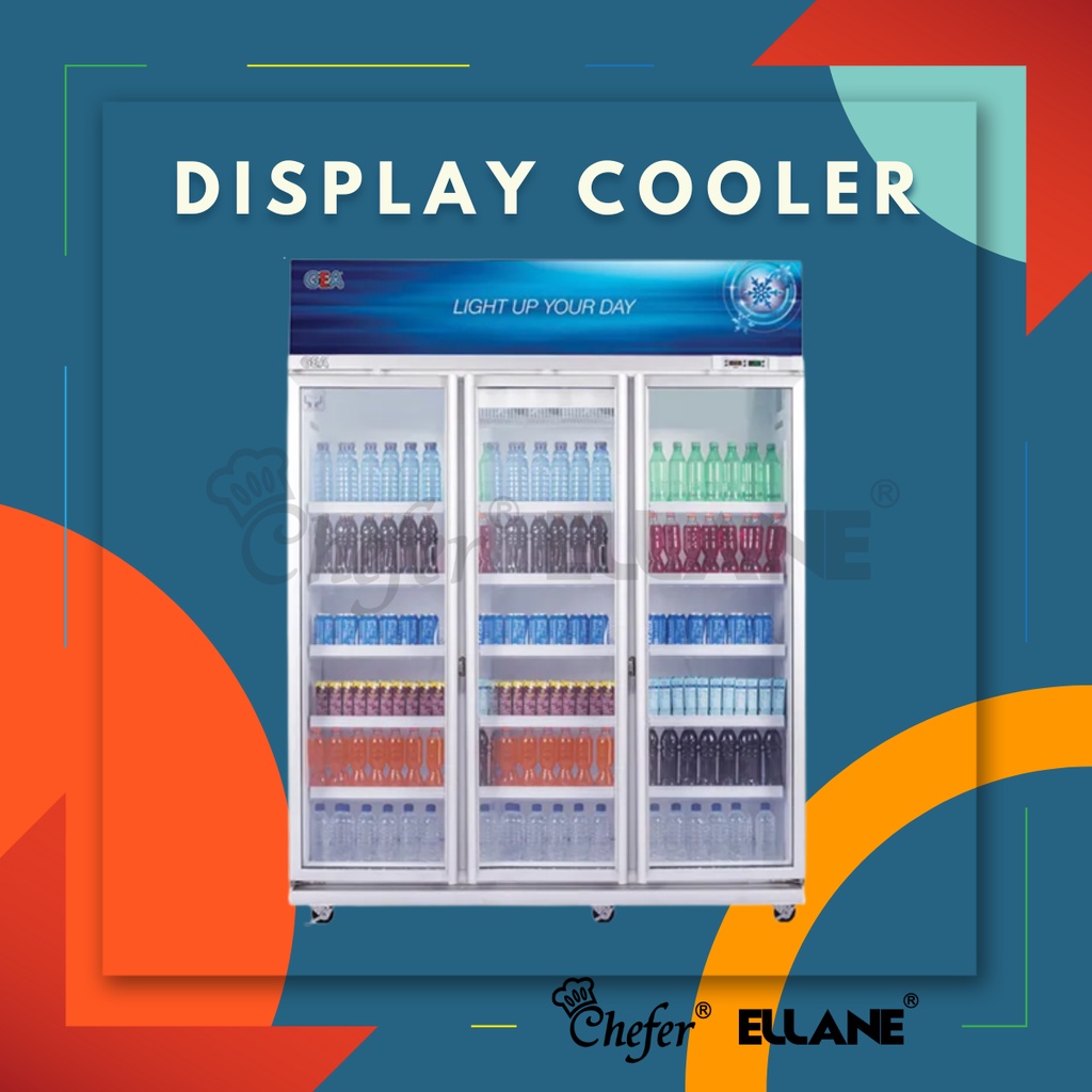 Jual DISPLAY COOLER LEMARI PENDINGIN MINUMAN 3 PINTU | Shopee Indonesia