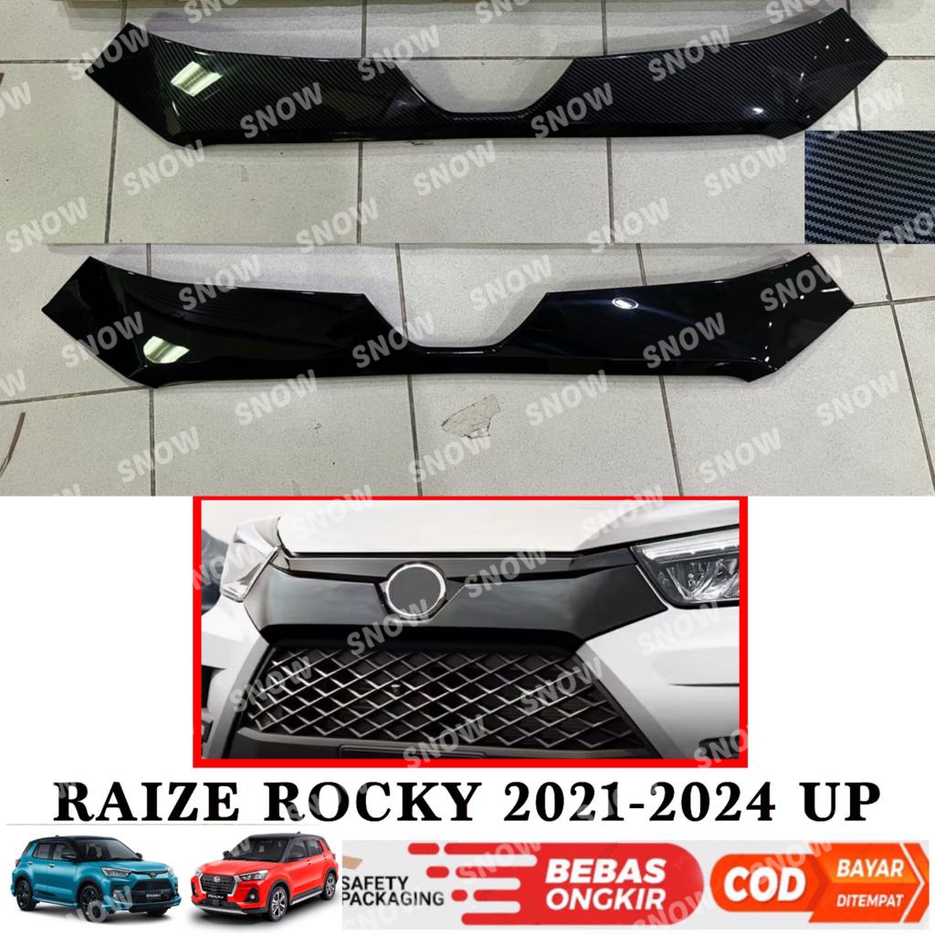 Jual Grill Depan Bumper V1 Raize Rocky 2021 2023 2024 Hitam Carbon ...
