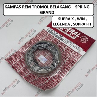 Jual Kampas Rem Tromol / Kampas Rem Belakang + Per GRAND ; SUPRA X ...