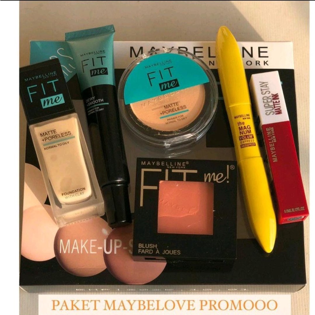 Jual Makeup Set Lengkap Fit Me Mars 3 in 1 MYB/ Paket Kosmetik Fit Me 6 ...