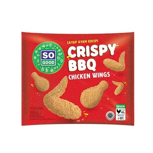 Jual SO GOOD CRISPY BBQ CHICKEN WING 400 GR | Shopee Indonesia