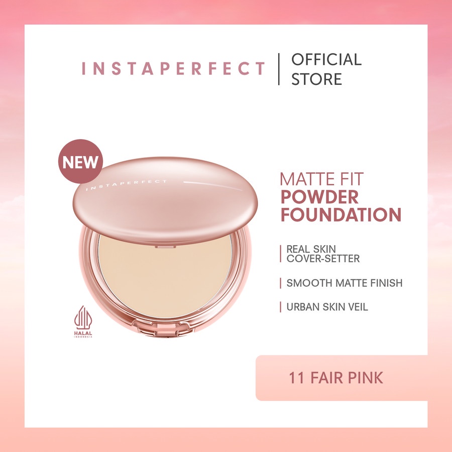 Jual [FULL SIZE] INSTAPERFECT Matte Fit Powder Foundation - 13gr ...