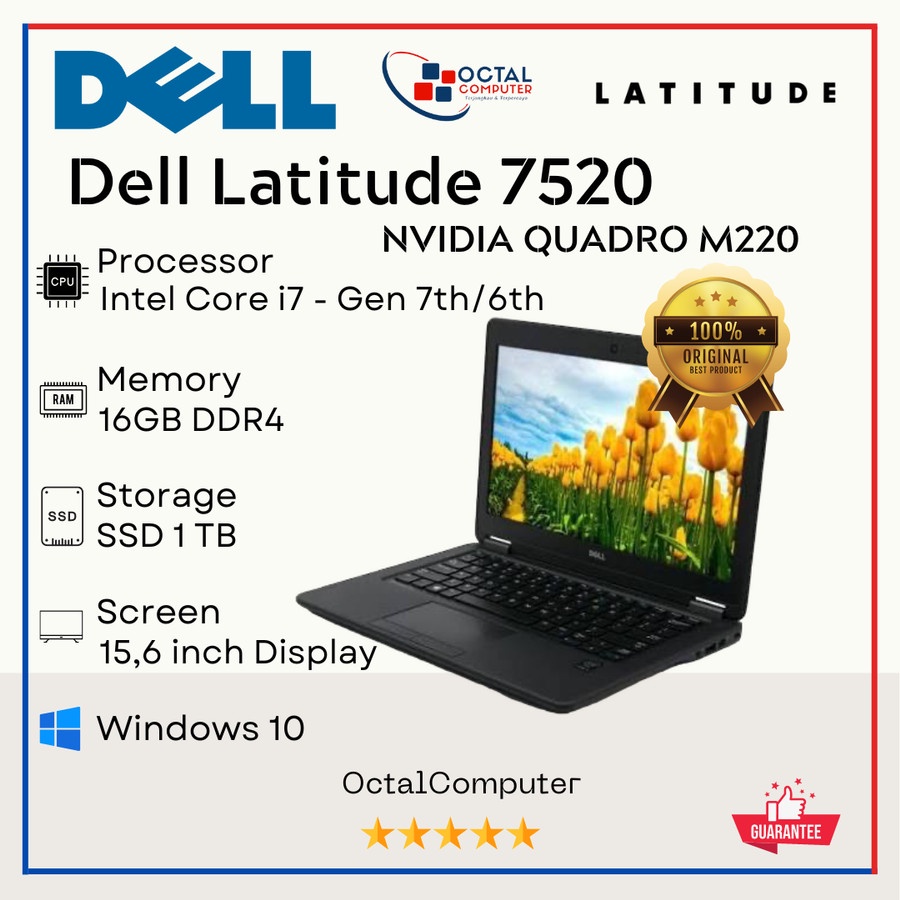 Jual DELL Precision 7520 Core i7-7th/6th|16GB|1TB- VGA NVIDIA QUADRO ...
