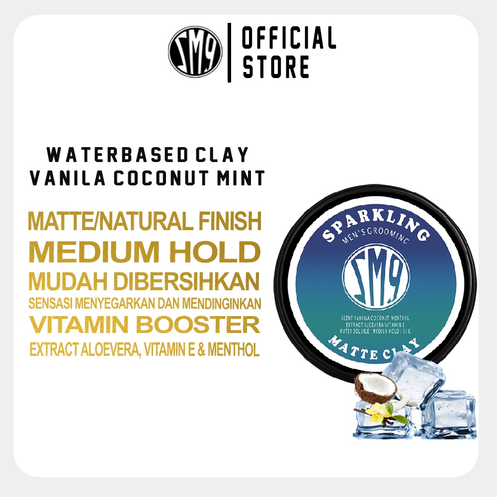 Jual Pomade Clay Waterbased Vanilla Coconut Mint | Shopee Indonesia