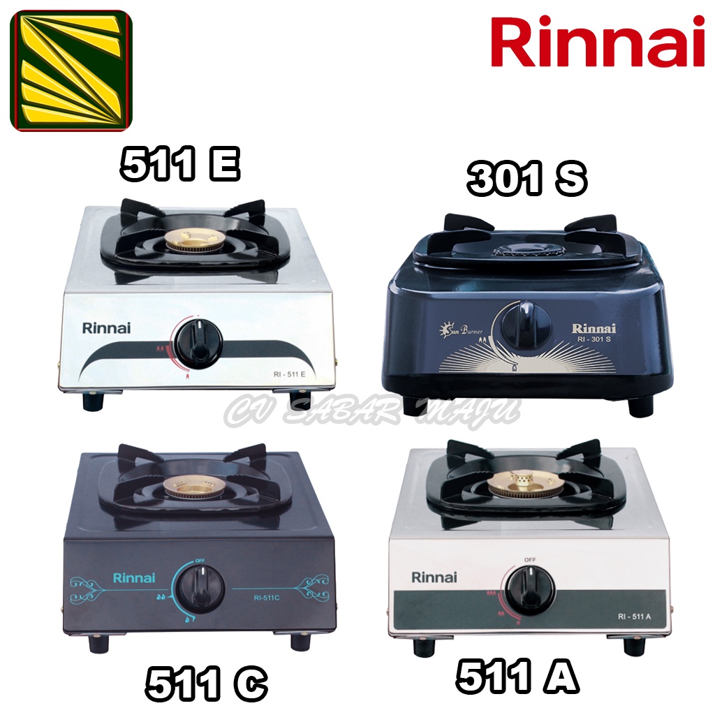 Jual Rinnai Kompor Gas 1 Tungku RI 511A, 511C, 511T dan 301S | Shopee ...