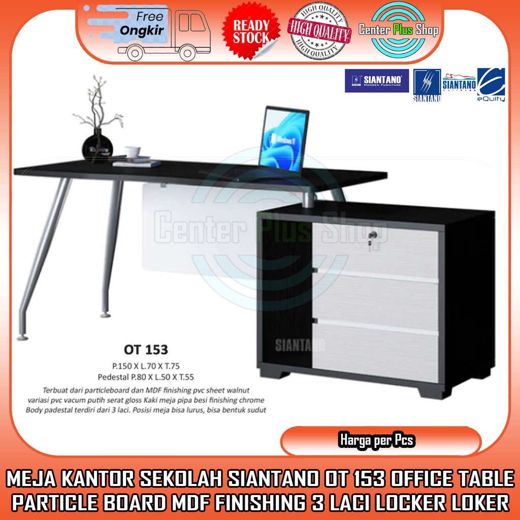 Jual [Kargo] MEJA KERJA KANTOR OT 153 SIANTANO OFFICE TABLE LAPTOP ...