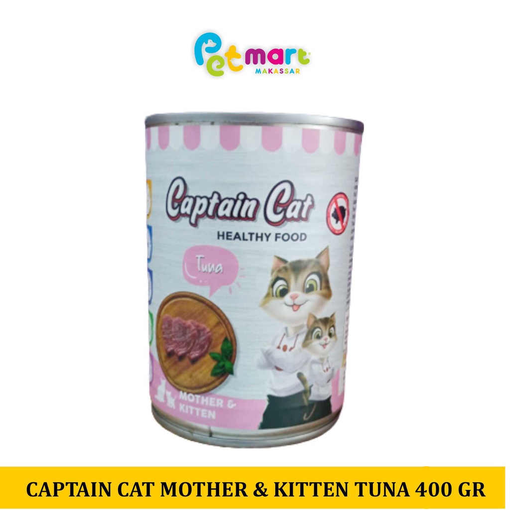Jual Makanan Kucing Basah Captain Cat Mother & Kitten Tuna 400 Gr ...
