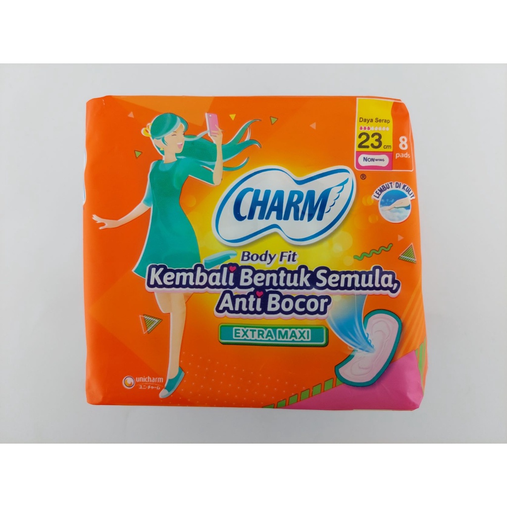 Jual CHARM EXTRA MAXI NON WING 23 CM ISI 8 AYES TOSERBA | Shopee Indonesia