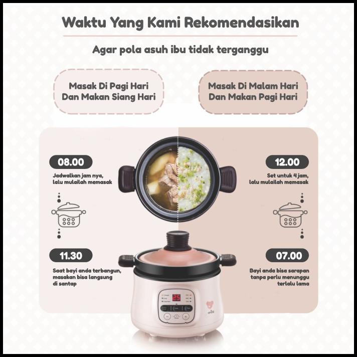Jual Emily Slow Cooker Claypot 0.8L / Baby & Family Food Maker | Shopee ...