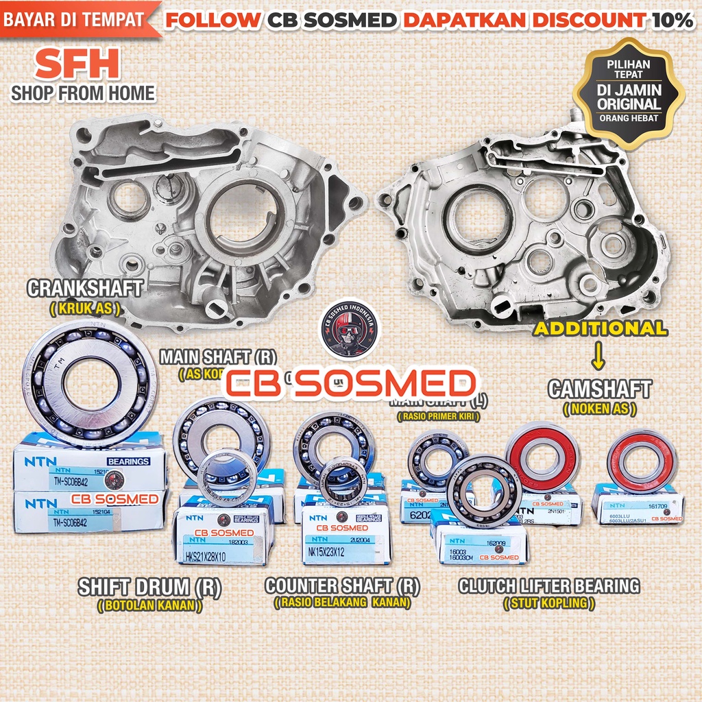 Jual Paket Bearing Mesin Megapro Primus Fullset Laher Mesin MP Primus Full Set Laker Needle ...