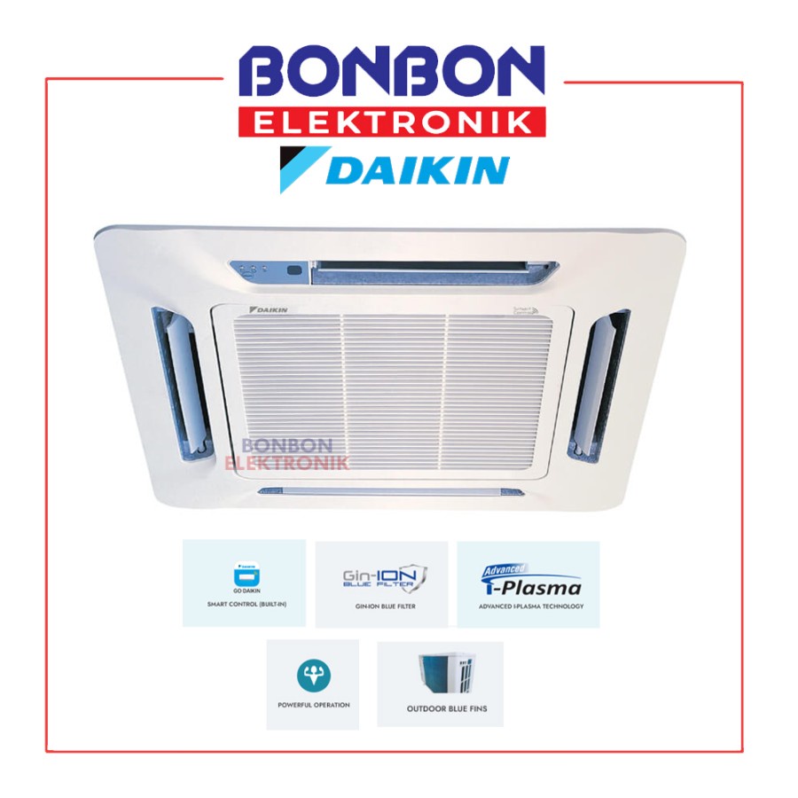 Jual Daikin AC Cassette 2 PK FCC50AVR / FCC50A WIRED Sky Air 1 PHASE ...