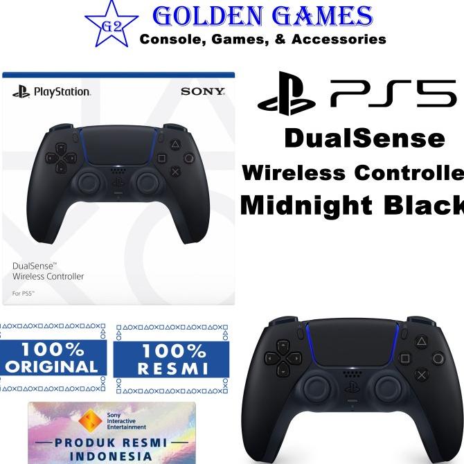 Jual Stik PS5 DualSense Wireless Controller - Midnight Black (Grs Resmi) JUAL | Shopee Indonesia