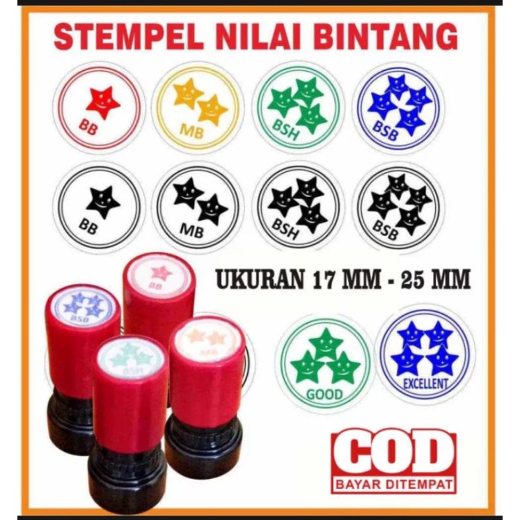 Jual stempel nilai bintang, anak sekolah TK/PAUD | Shopee Indonesia