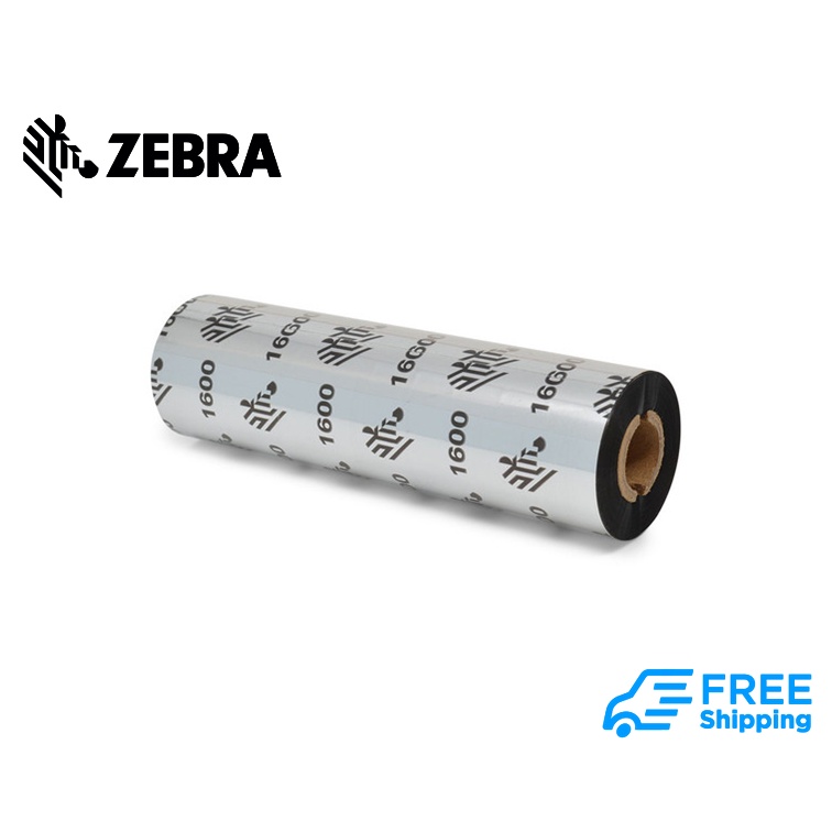 Jual Zebra Wax Ribbon 110mm x 74m (J1600BK11007) | Shopee Indonesia