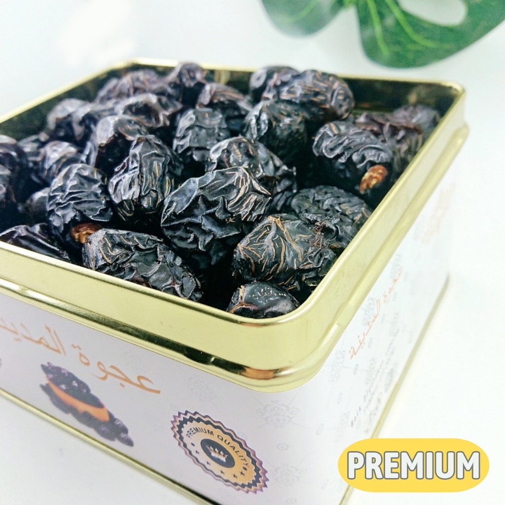 Jual Kurma Ajwa Kaleng 1 Kg Ajwa PREMIUM Al Madinah | Shopee Indonesia