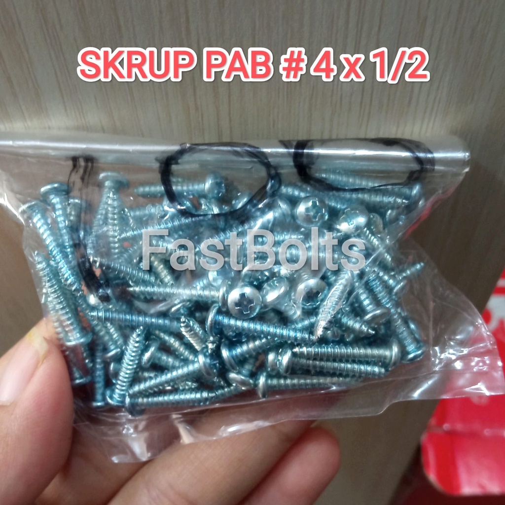 Jual Baut Skrup Transistor PAB 4 x 1/2 Sekrup Tapping Kepala Bulat ...