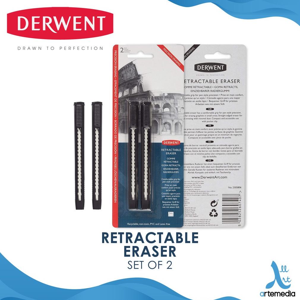 Jual Penghapus Pen Derwent Retractable Eraser Set 2 Blister Pack ...