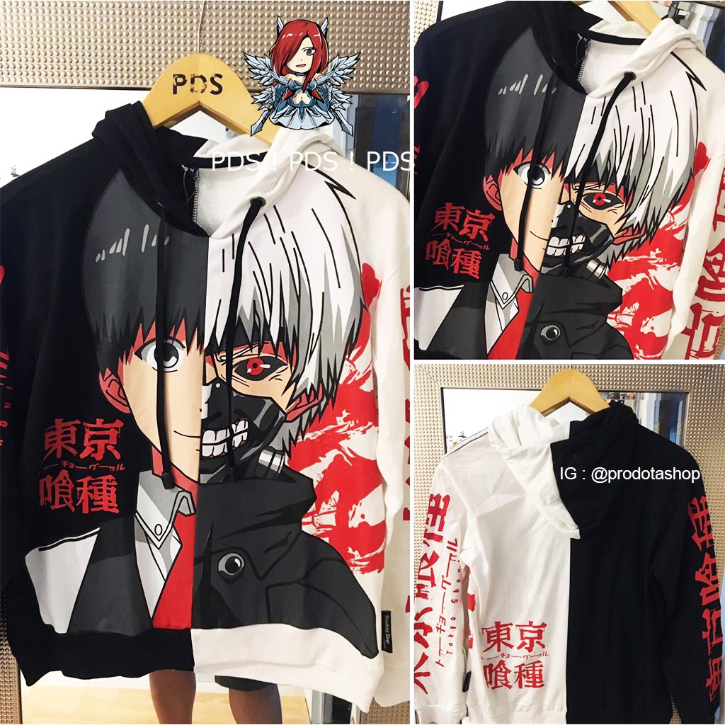 Jual SWEATER JAKET HOODIE ANIME TOKYO GHOUL KANEKI KEN | Shopee Indonesia