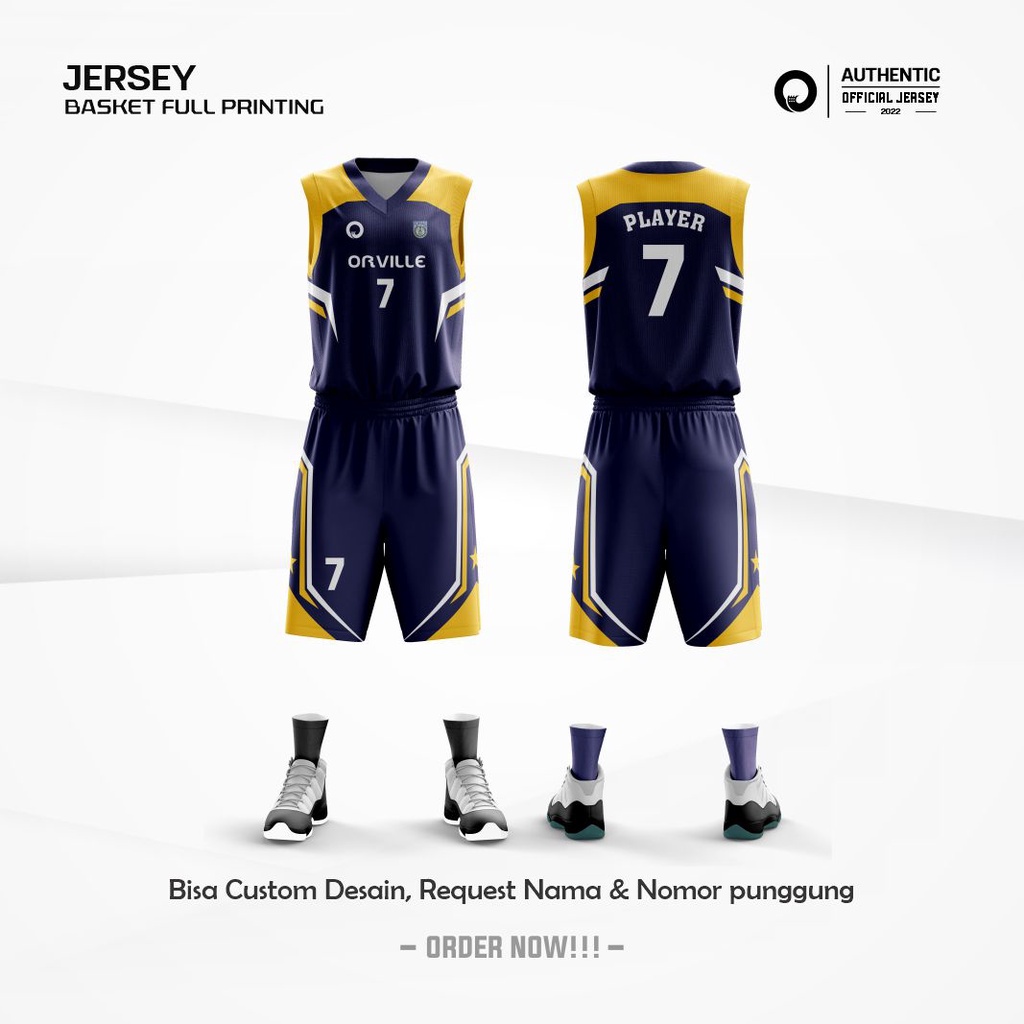 Jual Jersey Basket Full Printing Desain custom Bahan Premium Bisa ...