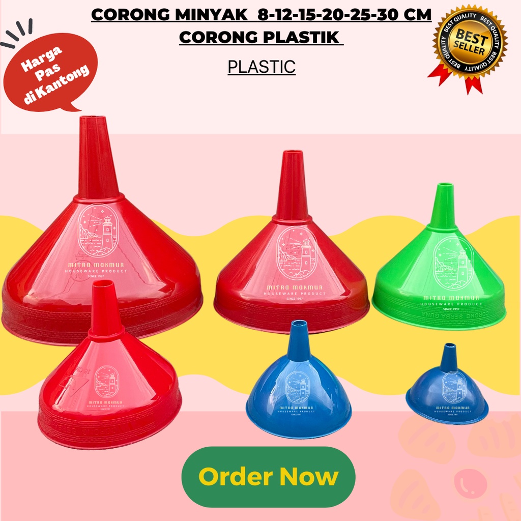 Jual SALE!! CORONG MINYAK PLASTIK / CORONG BENSIN / CORONG AIR / CORONG 8-12-15-20-25-30 CM ...